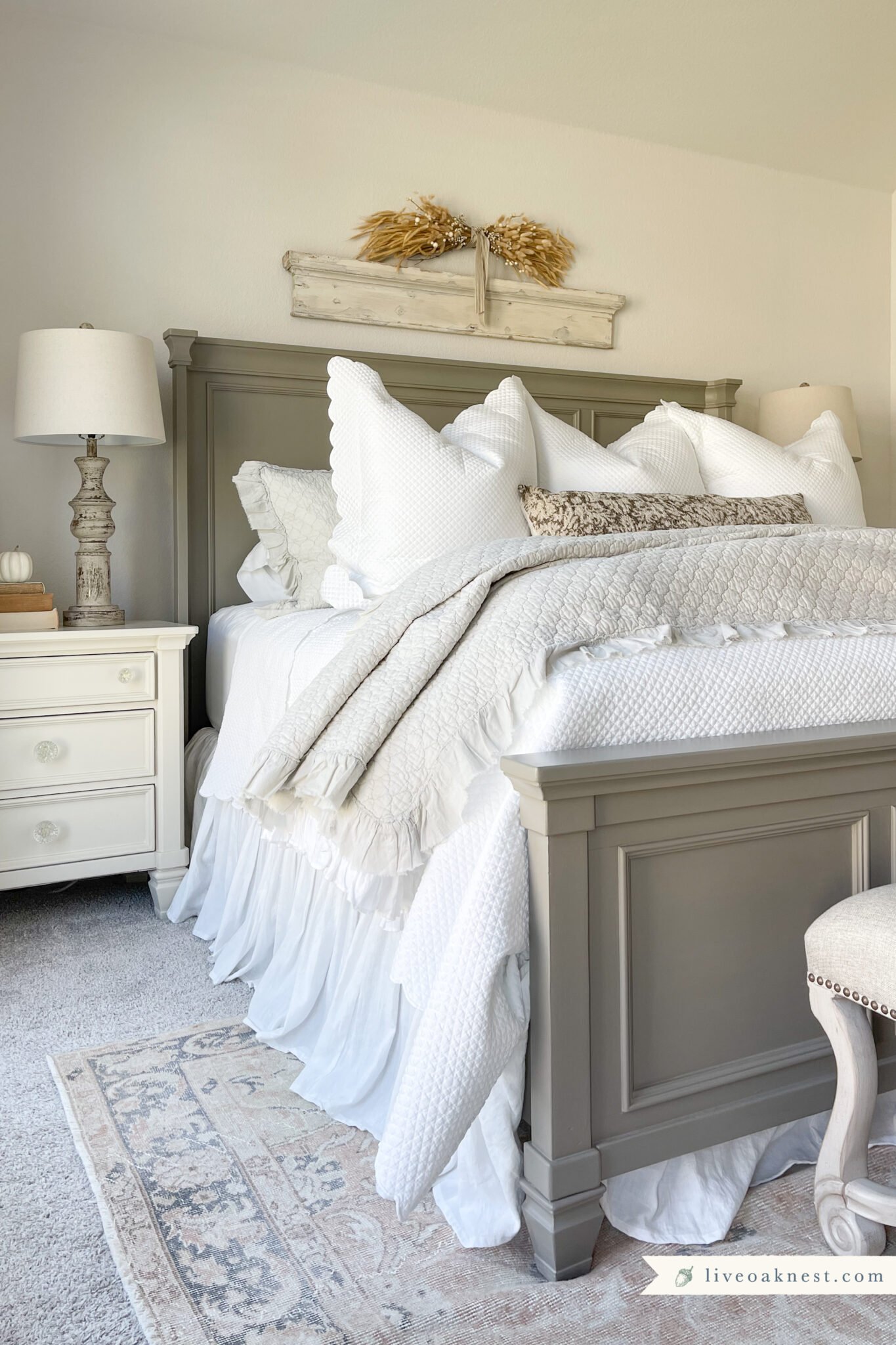 DIY Fall Swags - Live Oak Nest French Country Cottage Home