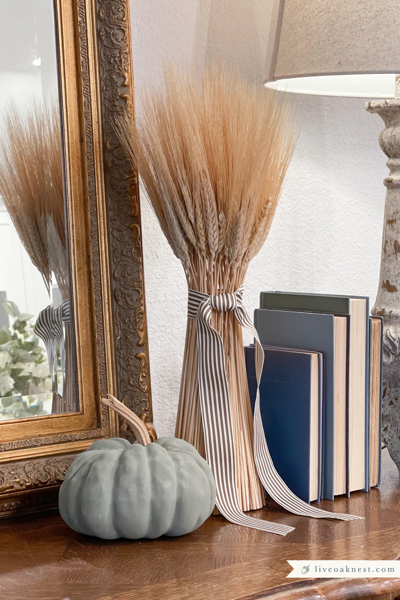 DIY Wheat Bundle Decor - Live Oak Nest French Country Cottage Home