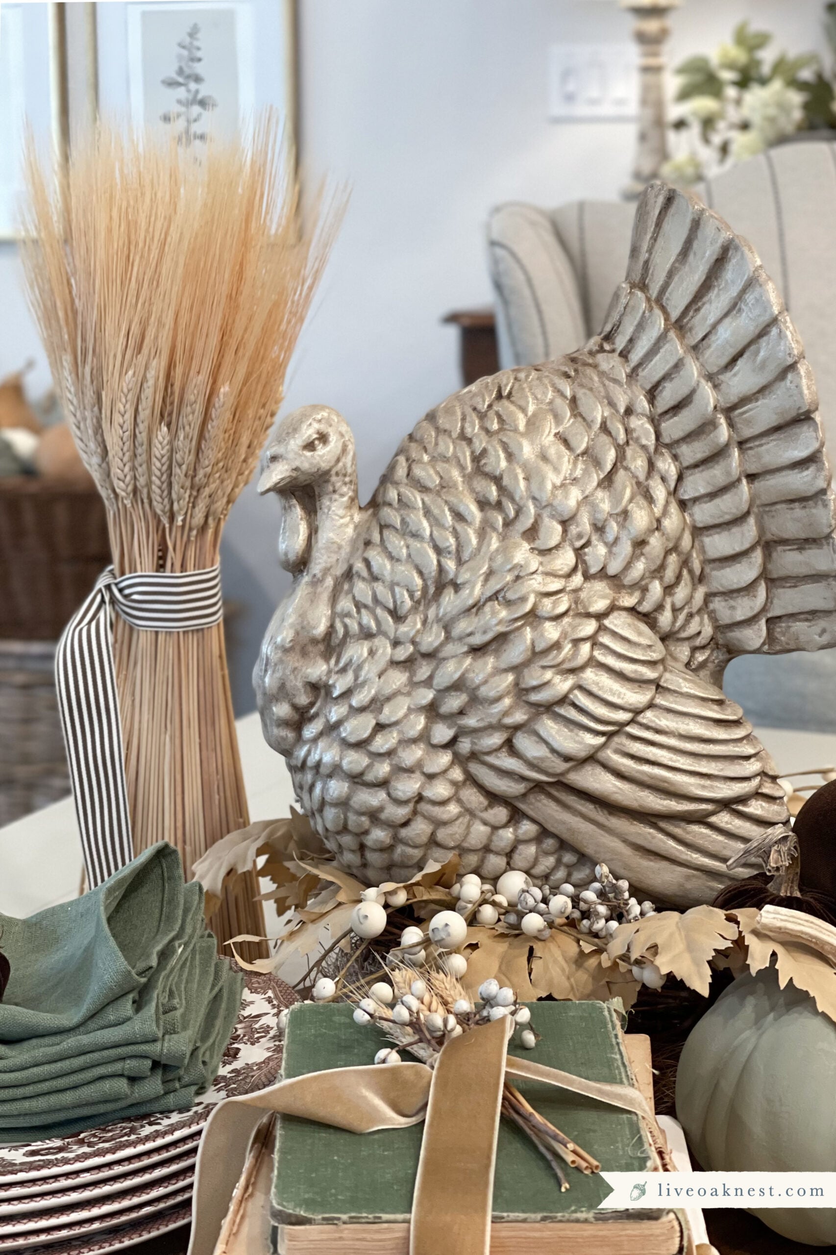 DIY Wheat Bundle Decor - Live Oak Nest