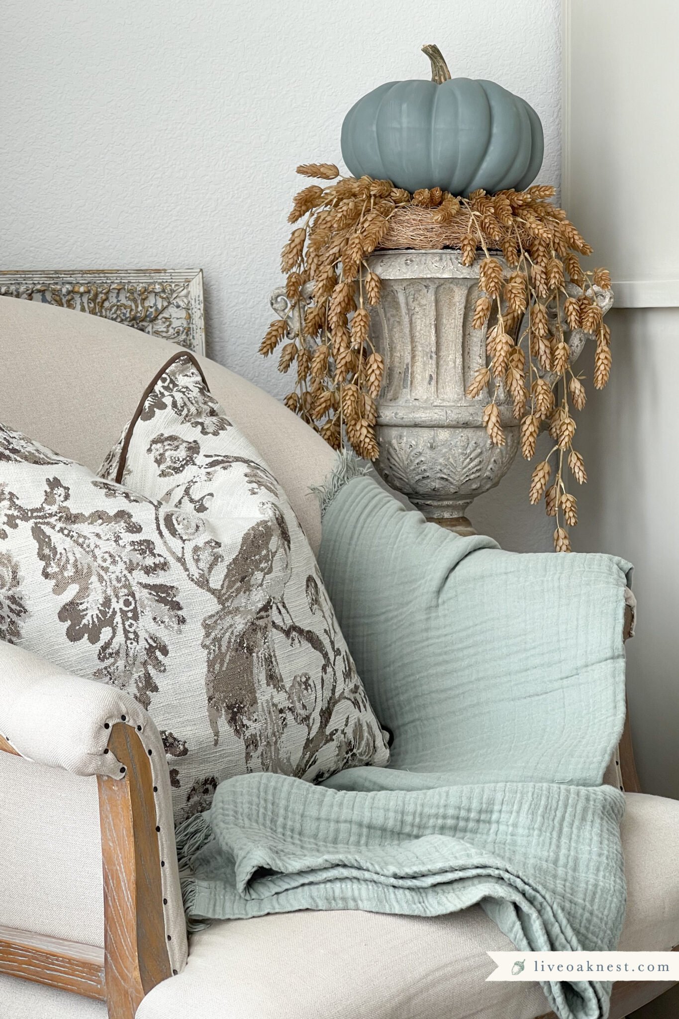 DIY Fall Swags - Live Oak Nest French Country Cottage Home