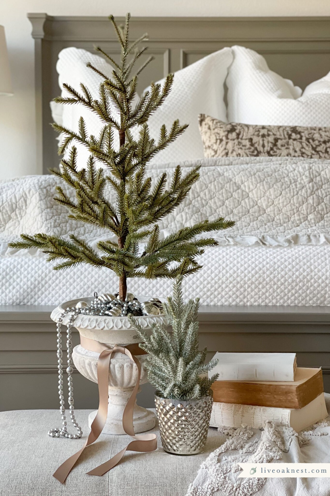 DIY French Christmas Tree - Live Oak Nest French Country Cottage Home