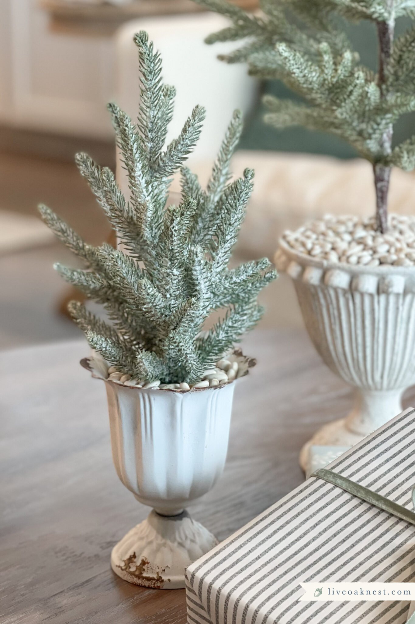 DIY French Christmas Tree - Live Oak Nest French Country Cottage Home